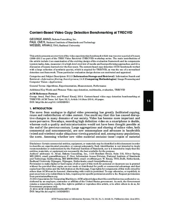 (PDF) Fast and accurate content-based video copy detection using bag-of ...