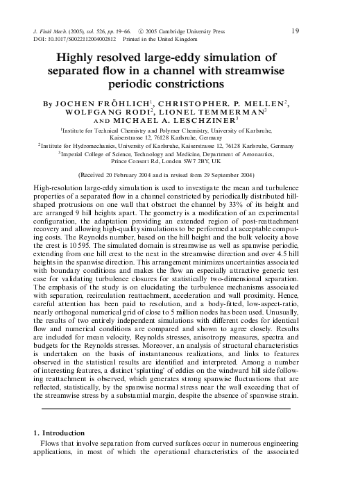 (PDF) Direct numerical simulation of transition to turbulence in an oscillatory channel flow ...