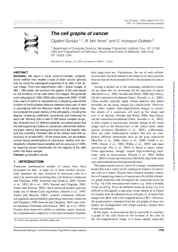 (PDF) The cell graphs of cancer