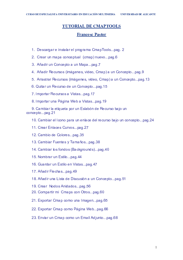 (PDF) TUTORIAL DE CMAPTOOLS Francesc Pastor | Angela Correa - Academia.edu