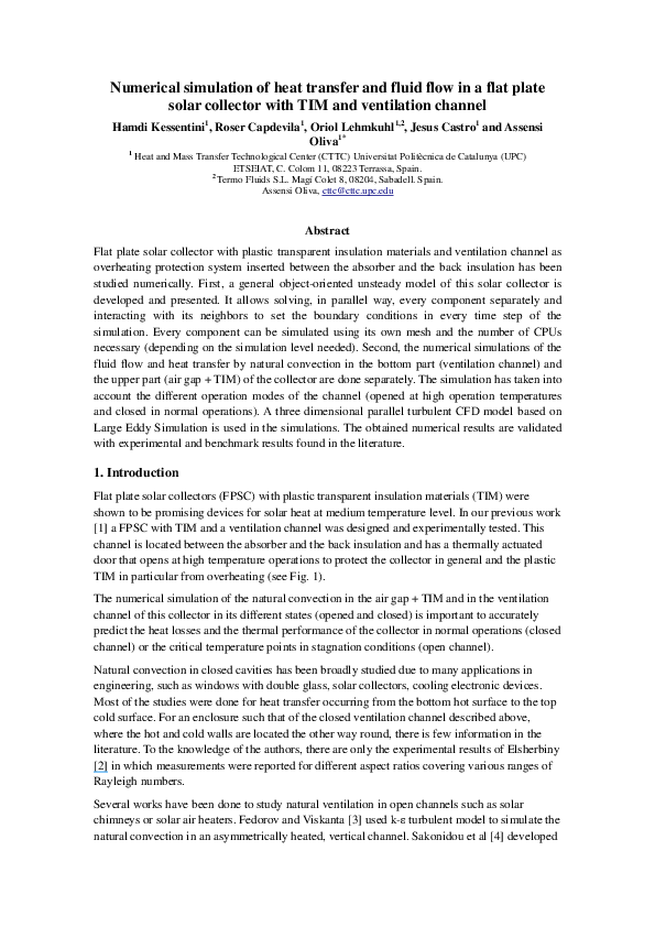 (PDF) Numerical simulation of heat transfer and fluid flow over two rotating circular cylinders ...