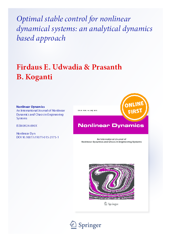 (PDF) Optimal stable control for nonlinear dynamical systems: an ...