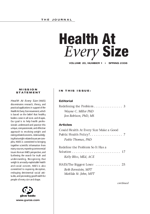 (PDF) Could Health At Every Size Make a Good Public Health Policy?