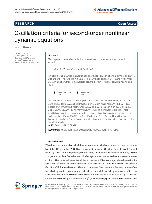(PDF) Oscillation criteria for second-order nonlinear neutral delay ...