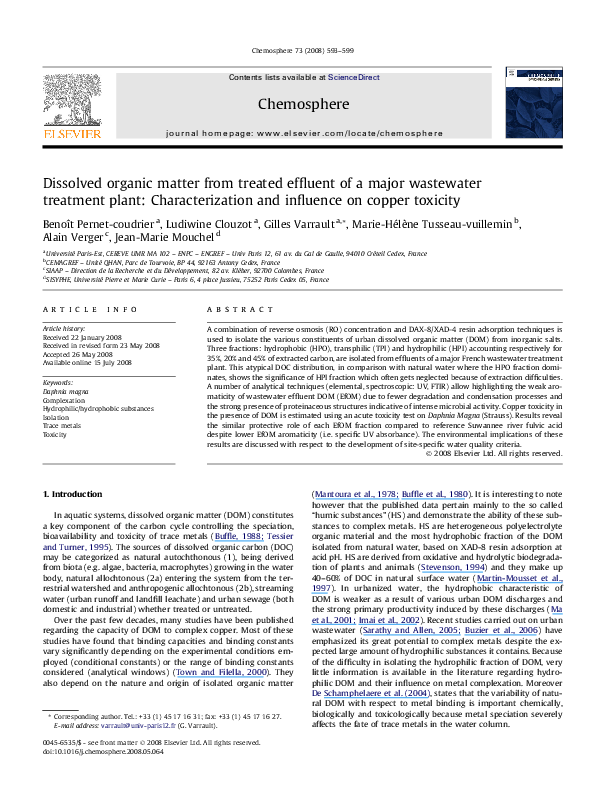 (PDF) Rapid and Effective Isolation of Dissolved Organic Matter Using Solid-Phase Extraction ...