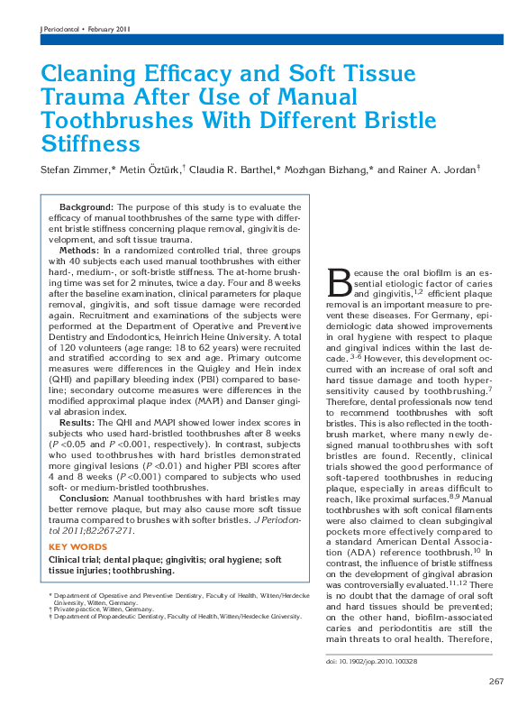 (PDF) Cleaning Efficacy and Soft Tissue Trauma After Use of Manual ...