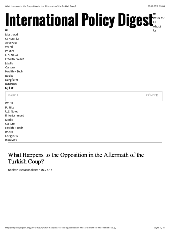 (PDF) International Policy Digest: What Happens to the Opposition in ...