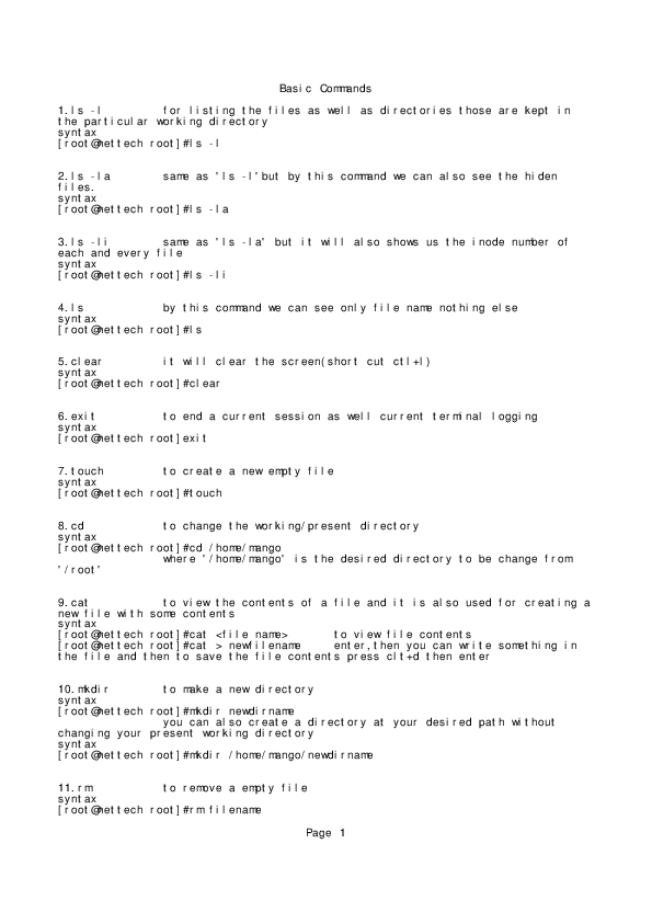 (PDF) Basic Commands