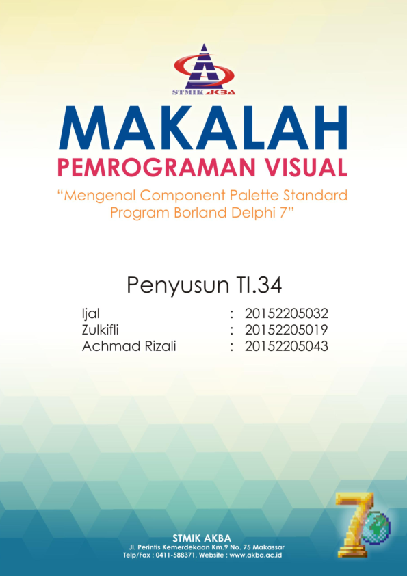 Pdf Mengenal Component Palette Standard Borland Delphi 7 