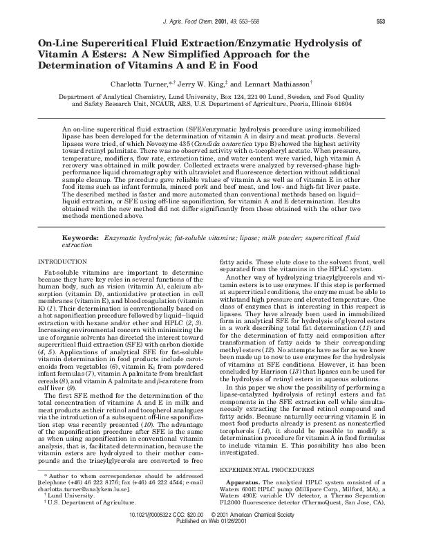 (PDF) On-Line Supercritical Fluid Extraction/Enzymatic Hydrolysis of ...