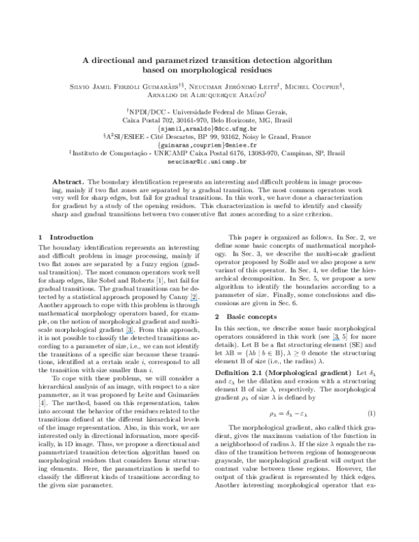 (PDF) A Directional and Parametrized Transition Detection Algorithm Based on Morphological ...