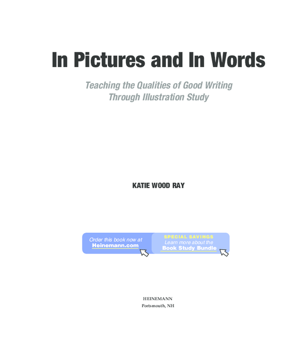 (PDF) In Pictures and In Words Teaching the Qualities of Good Writing ...