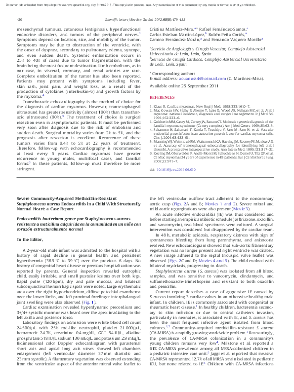 (PDF) Severe Community-Acquired Methicillin-Resistant Staphylococcus ...