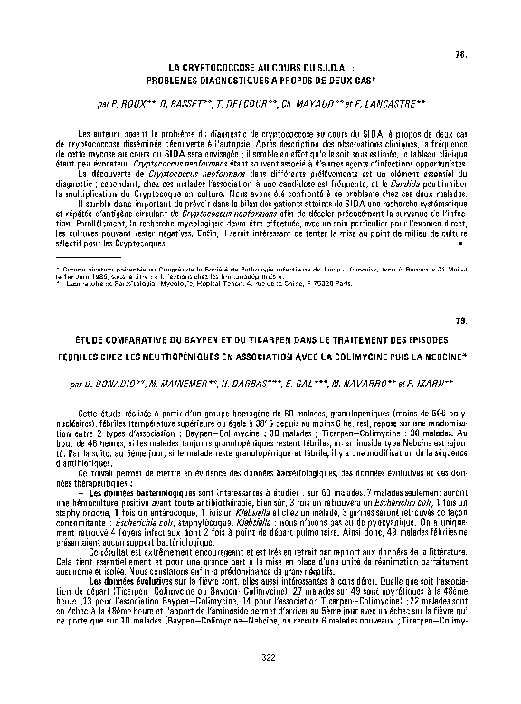(PDF) tude comparative du baypen et du ticarpen dans le traitement des ...