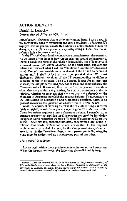(PDF) ACTION IDENTITY