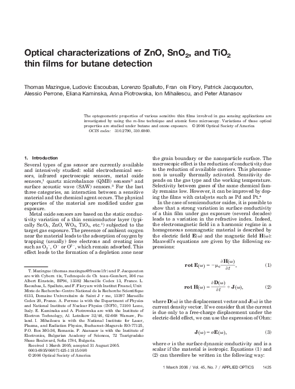 (PDF) Optical characterizations of ZnO, SnO2, and TiO2 thin films for ...