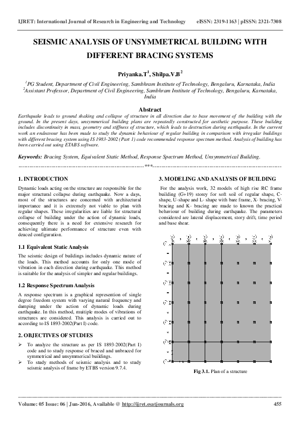 (PDF) SEISMIC ANALYSIS OF UNSYMMETRICAL BUILDING WITH DIFFERENT BRACING SYSTEMS