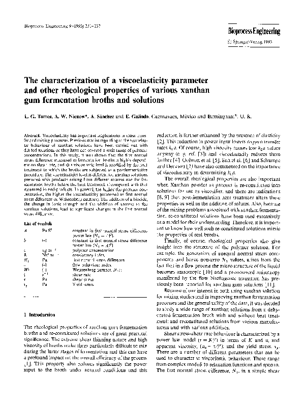 (PDF) The characterization of a viscoelasticity parameter and other rheological properties of ...