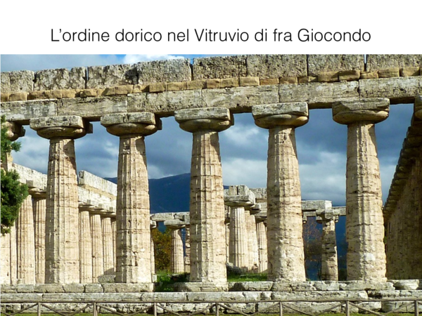 (PDF) L'ordine dorico nel Vitruvio di fra Giocondo