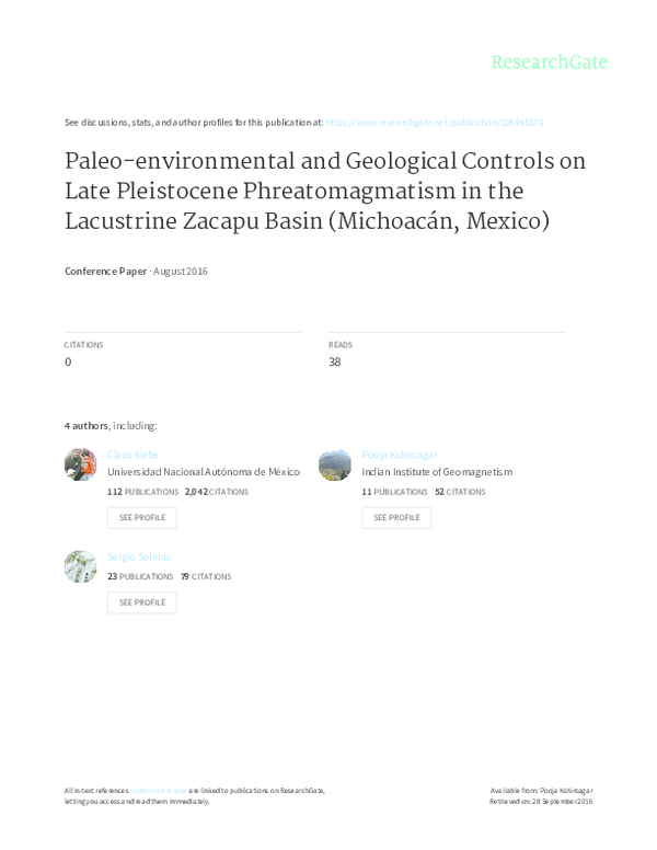 (PDF) Late Pleistocene Alberca de Guadalupe maar volcano (Zacapu basin ...