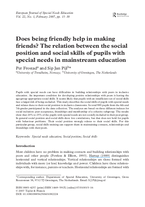 (PDF) Does being friendly help in making friends? The relation between ...