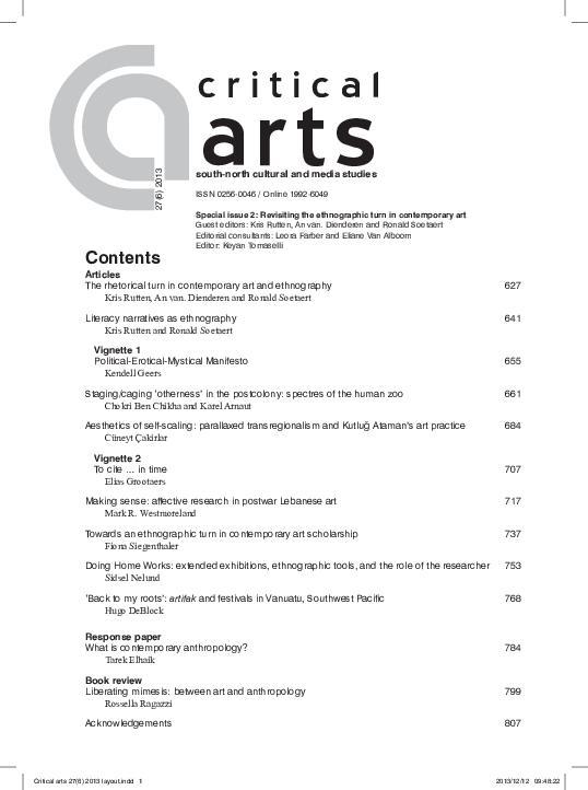 (PDF) Ethnographic and Rhetorical Turns in Art