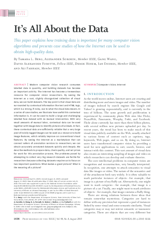 (PDF) It's All About the Data