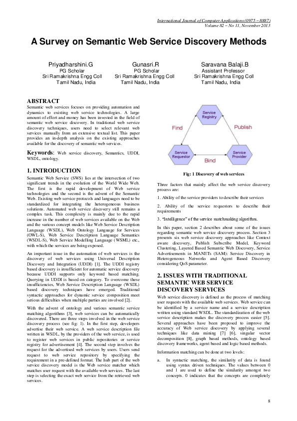 (PDF) A Survey on Semantic Web Service Discovery Methods