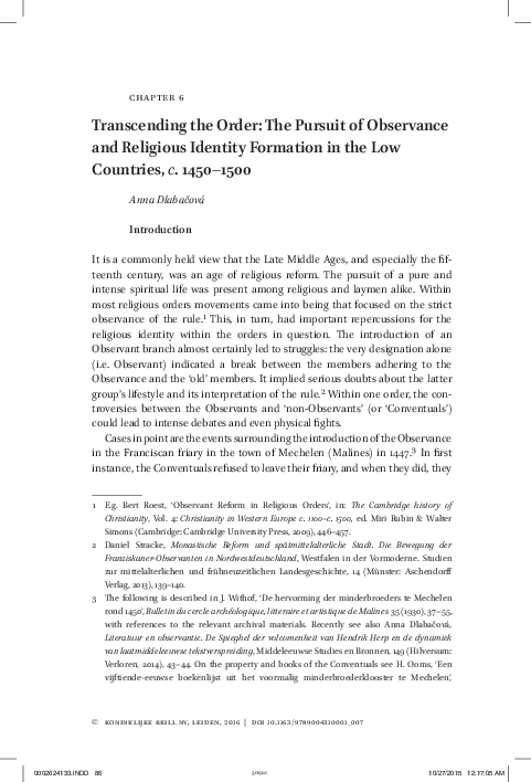 (PDF) Transcending the Order: The Pursuit of Observance and Religious ...