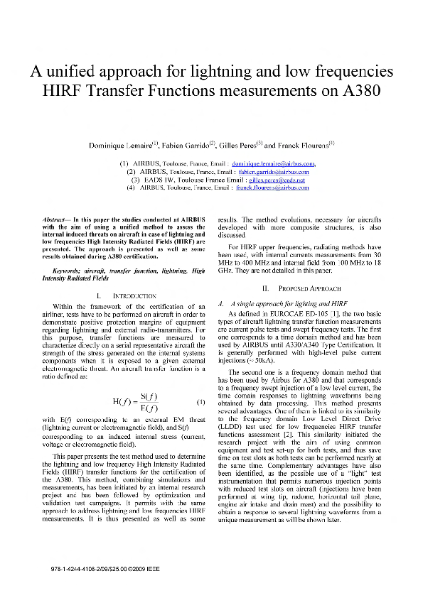 (PDF) A unified approach for lightning and low frequencies HIRF ...