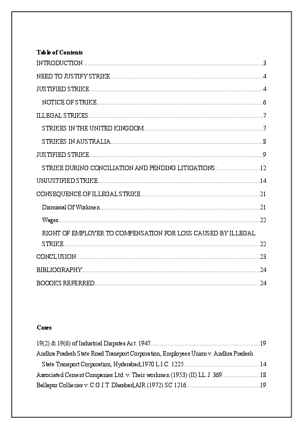 (DOC) Justified And Unjustified Strikes