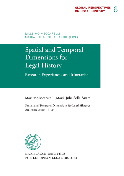 (PDF) Spatial and Temporal Dimensions for Legal History: An ...