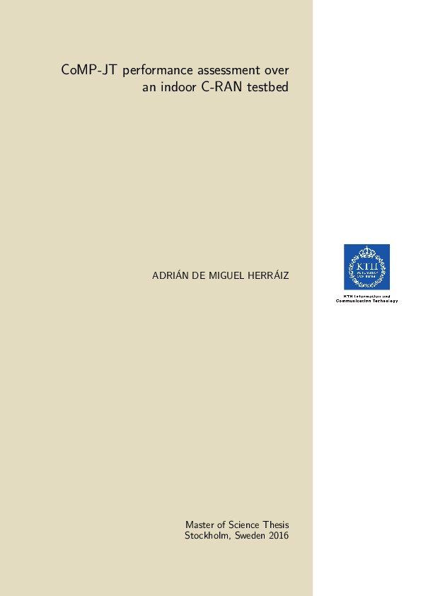 (PDF) CoMP-JT performance assessment over an indoor C-RAN testbed