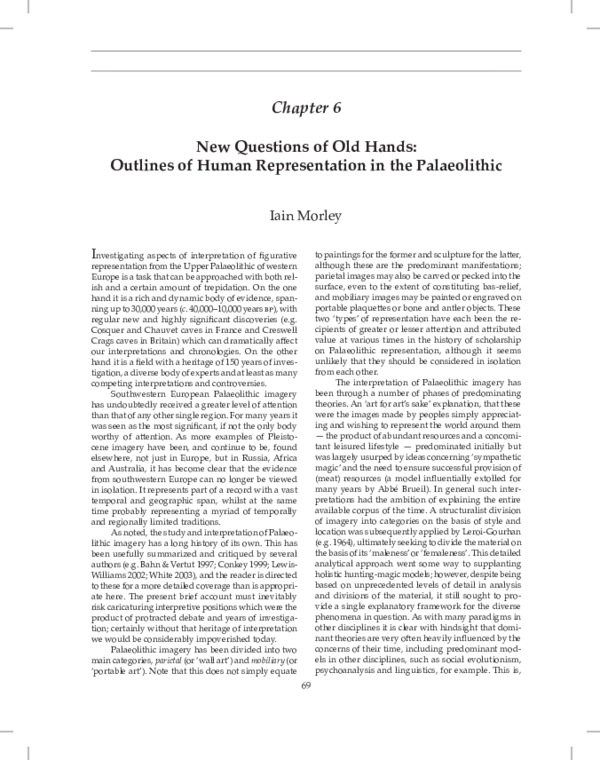 (PDF) New questions of old hands: outlines of human representation in ...