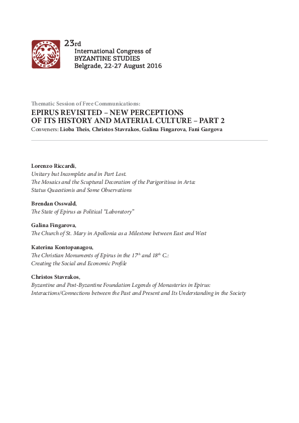 (PDF) The State of Epirus as Political “Laboratory”