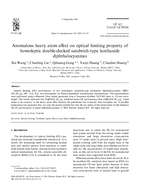 (PDF) Anomalous heavy atom effect on optical limiting property of ...