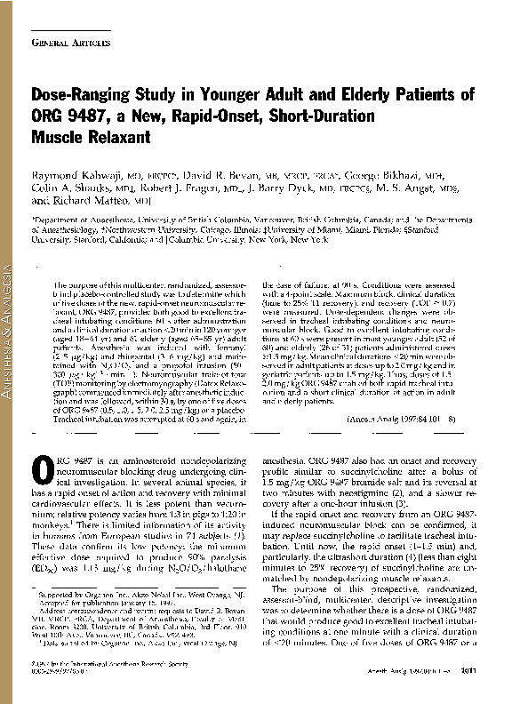 (PDF) Dose-Ranging Study in Younger Adult and Elderly Patients of ORG ...