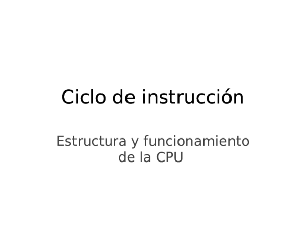 (PPT) Ciclo de instruccion