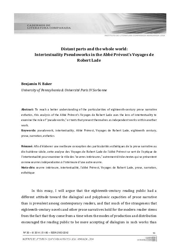 (PDF) Distant parts and the whole world: Intertextuality and ...