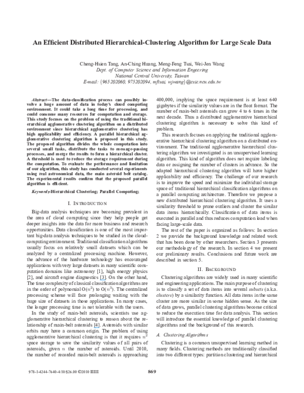 Pdf Efficient Astronomical Data Classification On Large Scale Distributed Systems