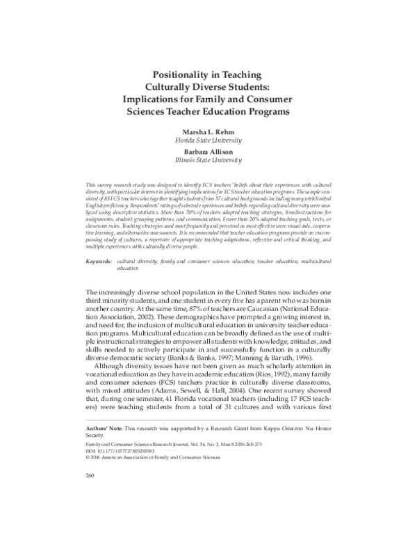 family and consumer sciences education