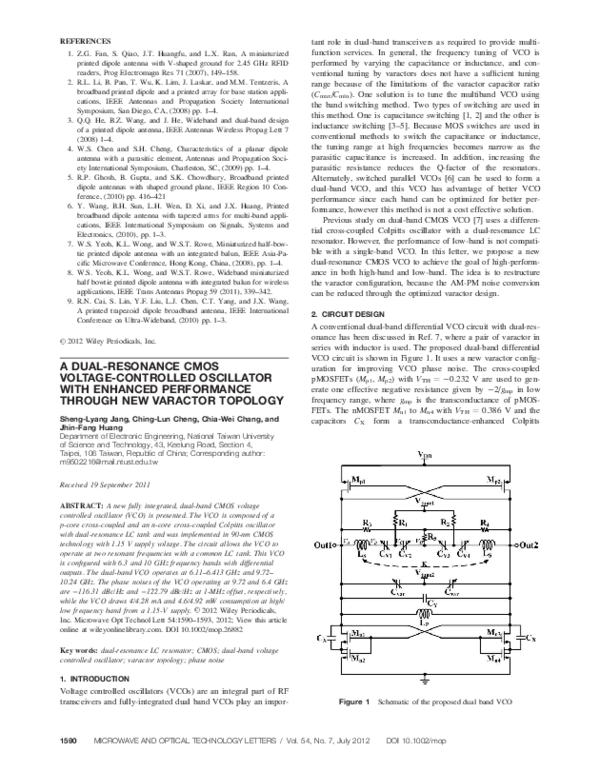 (PDF) A dual-resonance CMOS voltage-controlled oscillator with enhanced performance through new ...