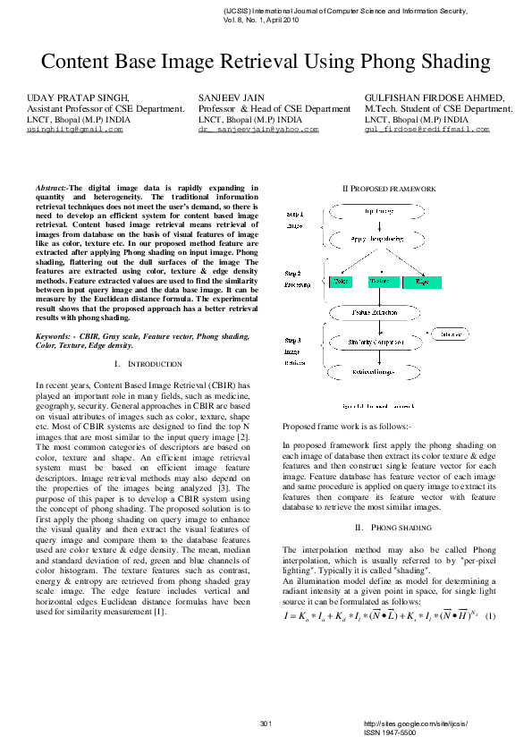 (PDF) Content Base Image Retrieval Using Phong Shading
