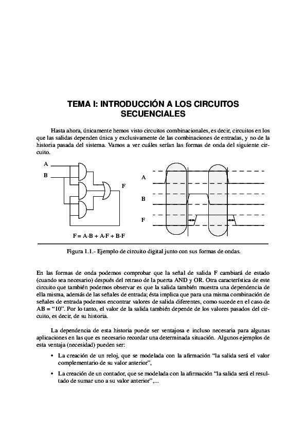 (PDF) TEMA I: INTRODUCCIÓN A LOS CIRCUITOS SECUENCIALES