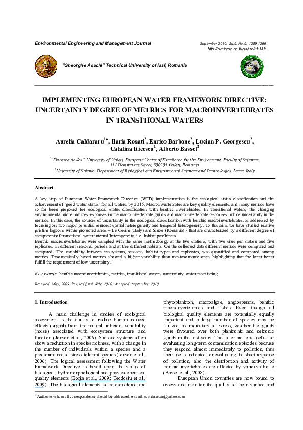 (PDF) Implementing the European Water Framework Directive: The debate ...