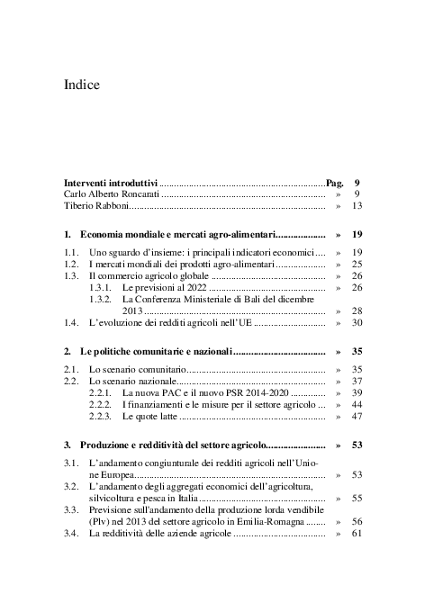 (PDF) Il sistema agro-alimentare dell'Emilia Romagna. Rapporto 2010 ...