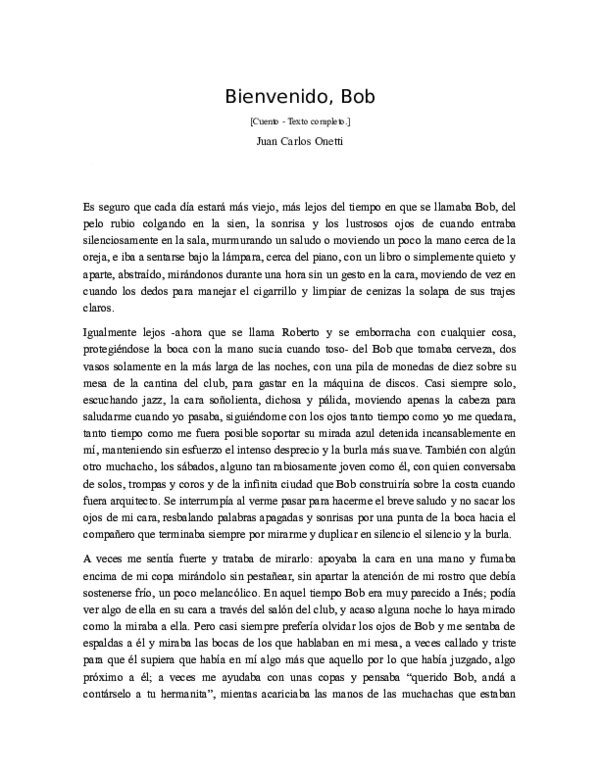 (DOC) Bienvenido, Bob