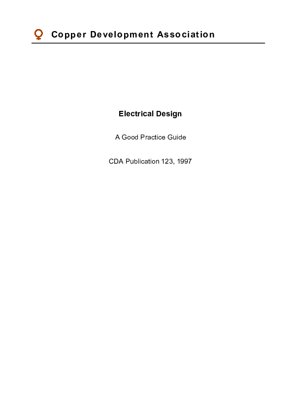 (PDF) Copper Development Association Electrical Design A Good Practice ...