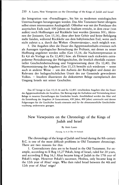 (PDF) New Viewpoints on the Chronology of‬ the Kings of‬ Judah and Israel