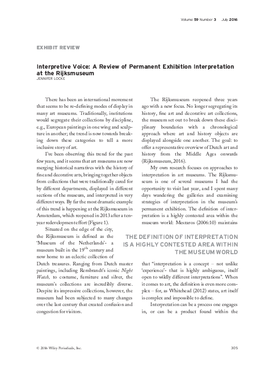 (PDF) Interpretive Voice: A Review of Permanent Exhibition ...